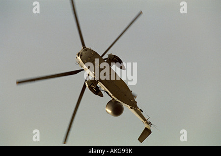 a british naval submarine hunting helicopter sea king Stock Photo - Alamy