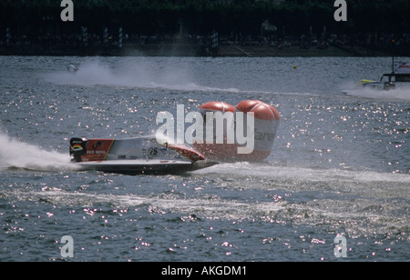 f1 inshore motor boat world championship race on the Lake Como Italy ...