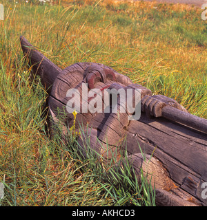 Gitxsan (Gitksan) Totem Pole, Gitwangak (Kitwanga), Northern BC ...