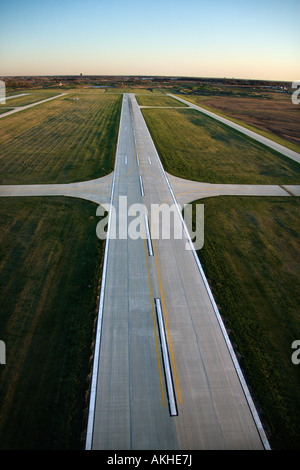 Aerial view of Chicago Midway Airport with Southwest Airline jets at ...