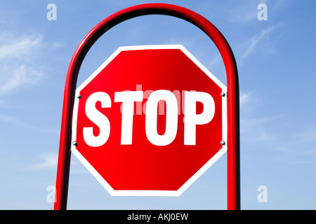 Giant STOP sign at a shopping mall in Detroit Michigan MI Stock Photo ...