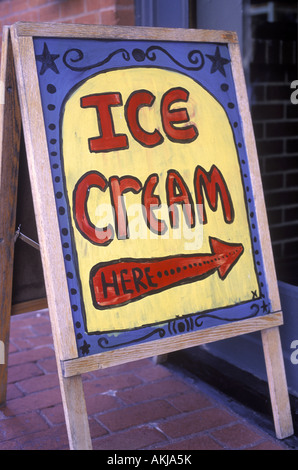 Ice cream sign Stock Photo - Alamy