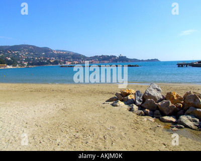 Landscape from the beach, Lerici, Ligury, Italy Stock Photo - Alamy