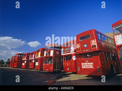 London Bus Depot South London England Stock Photo - Alamy