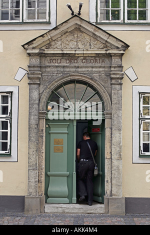 Facade from the middle of the three brothers Riga Latvia. Soli Deo ...