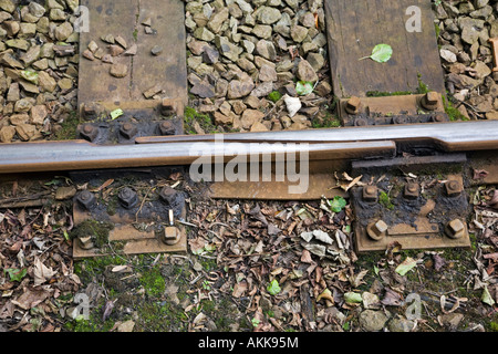 Expansion joint in railway track Stock Photo - Alamy