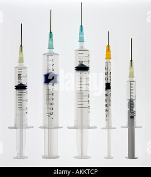 7 syringes in a row Stock Photo - Alamy