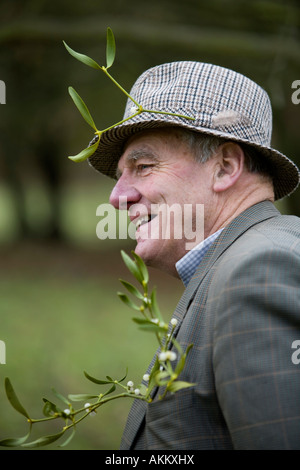 Mistletoe farmer Stan Yapp, Herefordshire England Uk Stock Photo - Alamy