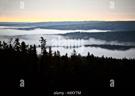 Ground fog in scenic Alberta Stock Photo - Alamy