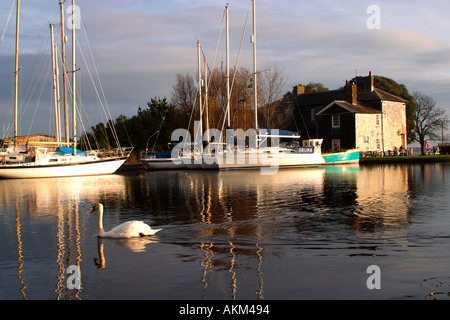 The Turf Locks pub on the Exeter Canal in Devon England UK Stock Photo ...
