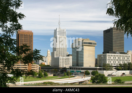 Road to downtown of Akron , Ohio Stock Photo - Alamy