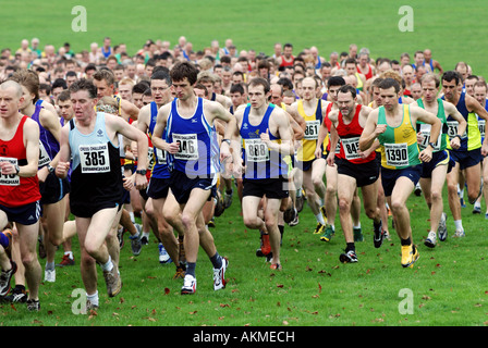 Men`s cross country running race at Senneley`s Park, Birmingham ...