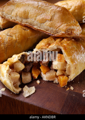 English Cornish pasties sausage rolls editorial food Stock Photo - Alamy