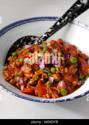 A bowl of spicy Indian Keema Mutter editorial food Stock Photo - Alamy