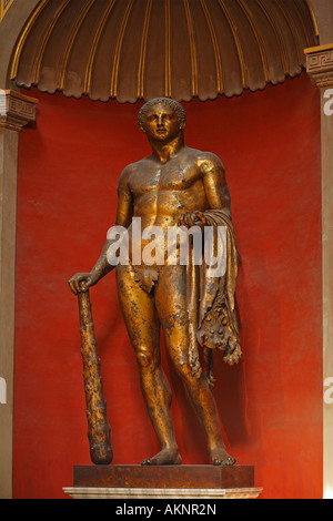 Bronze statue of Hercules in the Vatican museums, Vatican city, Rome ...