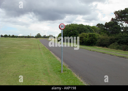 Thirty mile speed limit road sign 30 mph Stock Photo - Alamy