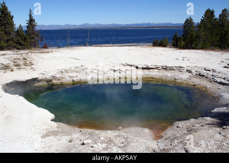 Surging Spring at West Thumb Geyser Basin, Yellowstone National Park ...