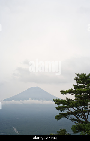 A picturesque view of Mount Fuji in Japan, with its iconic symmetrical ...