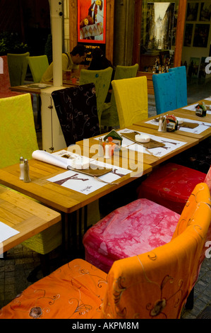 Restaurant terrace stare mesto in central Prague Czech Republic EU ...