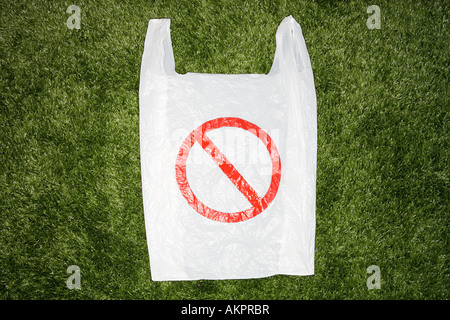 plastic bag warning sign on a packaging Stock Photo - Alamy