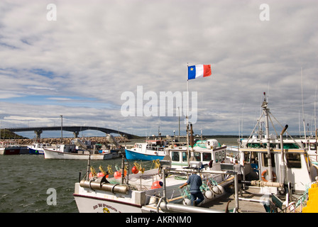 Stock image of lobster boats at dock in Lameque New Brunswick with ...