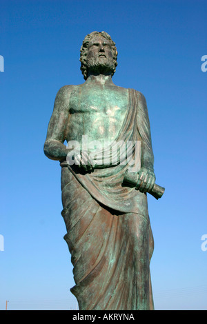 Bronze statue of Cleobulus, Lindos, Rhodes, Greece Stock Photo - Alamy