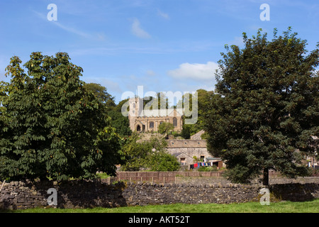 The Church of St Leonard in Downham Pendle Hill area in Lancashire in ...