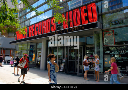 The Tower Records store on the Upper West Side of New York City Stock ...