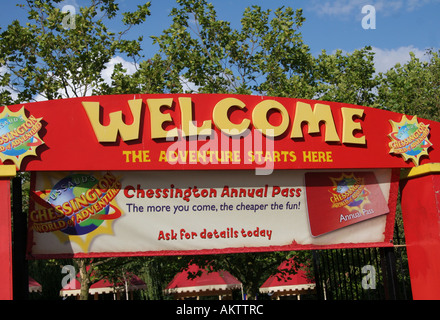 Entrance to Chessington World of adventures Stock Photo - Alamy