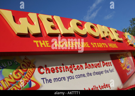Entrance to Chessington World of adventures Stock Photo - Alamy