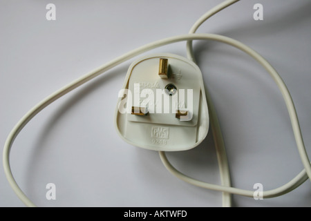 3 pin plug electric british and Irish standard Stock Photo - Alamy