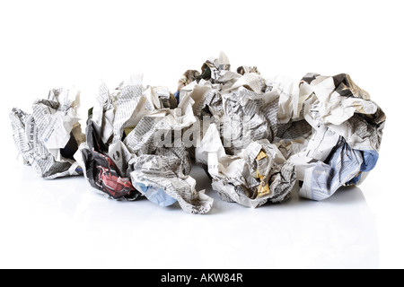 Close up view of messy crumpled paper Stock Photo - Alamy