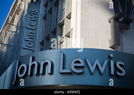 John Lewis department store logo on glass facade of new store. The ...