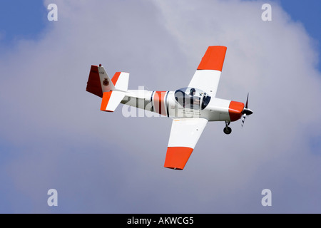 Slingsby T67 Firefly trainer aircraft flying display at Rougham airshow ...