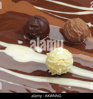 chocolate truffles close up Stock Photo - Alamy