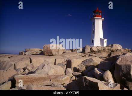 The view of Cape Forchu Lighthouse. Cape Forchu, Nova Scotia, Canada ...