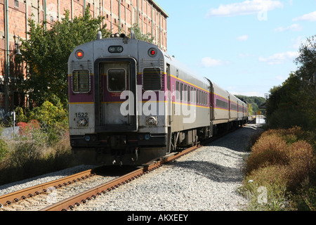 MBTA Passenger Train at Plymouth MA USA Stock Photo - Alamy