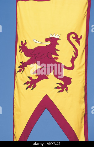 red and yellow lion rampant heraldic flag Stock Photo: 19911966 - Alamy