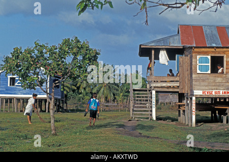 Nicaragua Miskito Coast mosquito indians Puerto Cabezas fishing boats ...