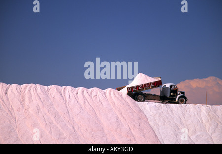Harvesting salt Victoria, Australia Stock Photo - Alamy