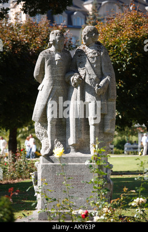 Monument to Neumann and Boxberger in the Rose Park in Bad Kissingen ...