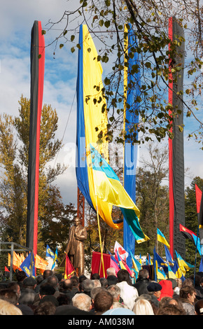 Stepan Bandera monument unveiling in Lviv City Ukraine Stock Photo - Alamy