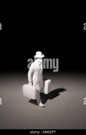 A homeless man walks at night in downtown Los Angeles, CA, USA. (Photo ...