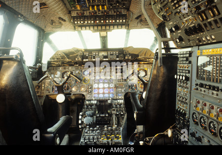 interior of concorde cockpit, duxford, cambridgeshire Stock Photo - Alamy
