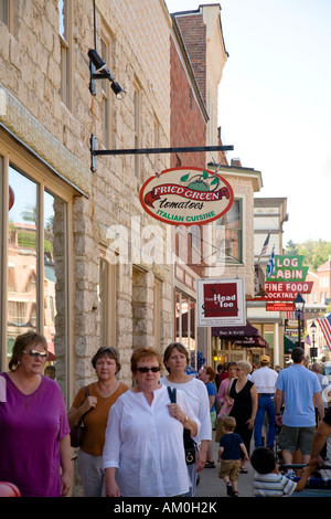 ILLINOIS Galena Shoppers on Main Street in downtown shopping district ...
