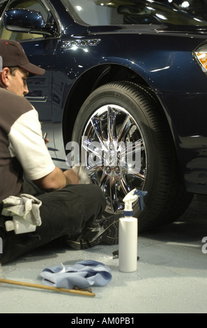 Mechanic engineer valet car car cleaning wheel trim hubcaps hub caps ...