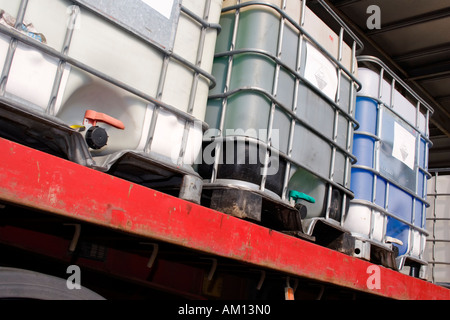 IBC containers onboard a lorry Stock Photo - Alamy