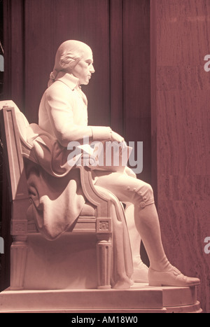 Profile of statue of James Madison father of the US Constitution ...