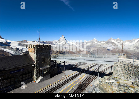 Switzerland, canton of Valais, Zermatt, the cog railway up to ...