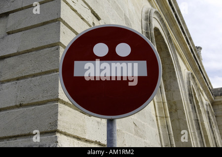 no entry sign straight face symbol sign red white charente maritime ...